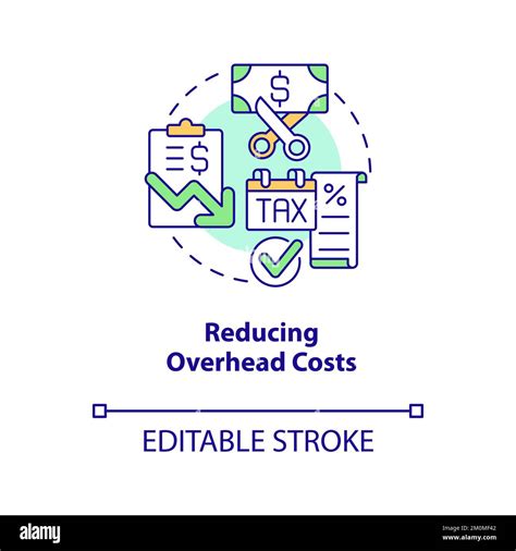 Reducing Overhead Costs Concept Icon Stock Vector Image And Art Alamy