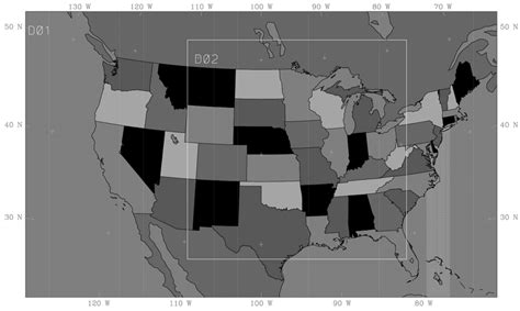 Domain 1 60 Km Grid Spacing Inner Domain 20 Km Grid Spacing