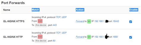 Gl Ax1800 Port Forwarding 80 443 Routers Gl Inet