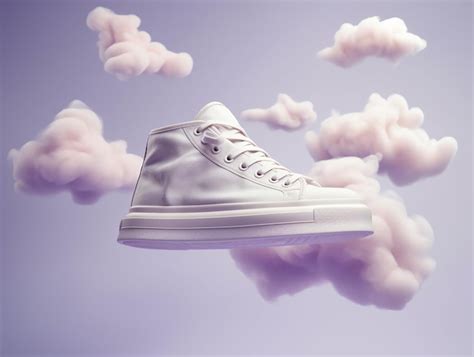 Premium Ai Image A Pair Of Converse Shoes Is Flying In The Sky With