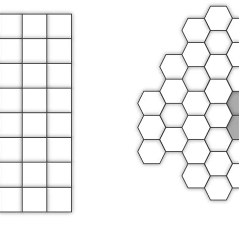 Example Of A Rectangular And B Hexagonal Grid Of 2 Dimensional Ca