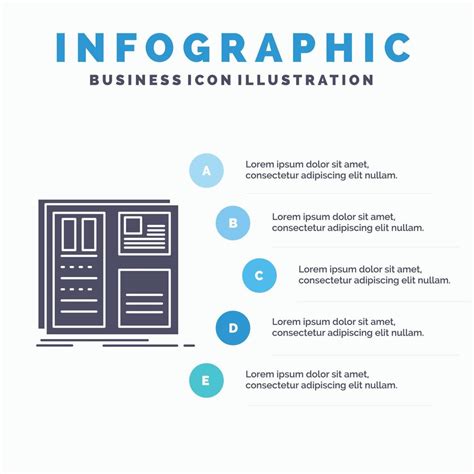 design grid interface layout ui infographics template for website