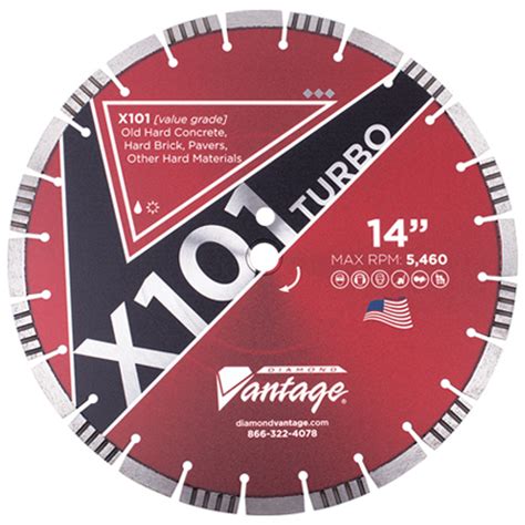 Diamond Vantage X101 Turbo Series 14 X 125 X 120mm Hard Material