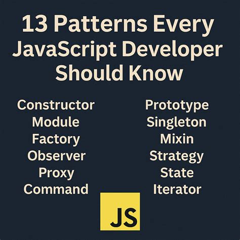 🧩 13 patterns every javascript developer should know with real