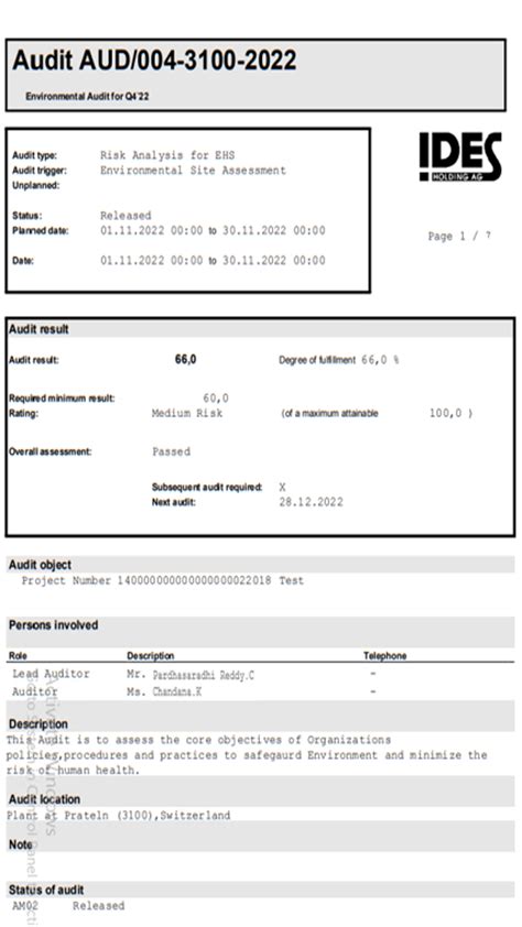 audit management in sap ehs solution portfolio sap community