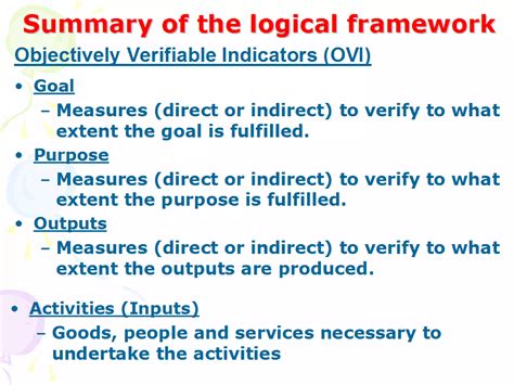 The Logical Framework Approach Ppt
