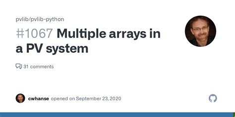 Multiple Arrays In A Pv System · Issue 1067 · Pvlibpvlib Python · Github