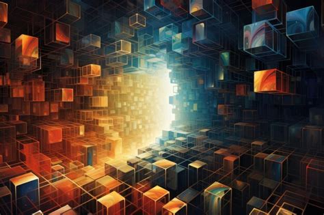 Premium Photo Abstract Technology Background With Glowing Cubes 3d Rendering Toned Image