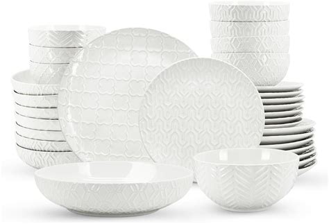 Sureasy 32 Pieces Dinnerware Sets For 8 Ceramic Plates