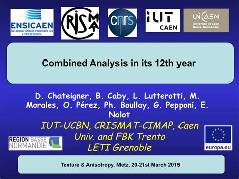 Pdf Combined Analysis In Its 12th Year