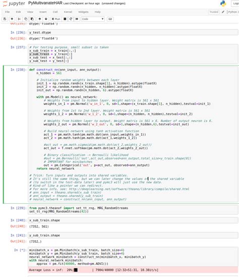 Having Trouble In Using Mini Batch Advi For Har Dataset Questions