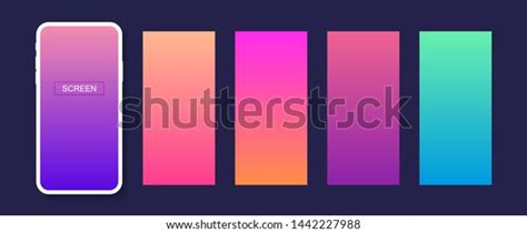 Screens Gradient Set Background Mobile Phones Stock Vector Royalty Free 1442227988 Shutterstock