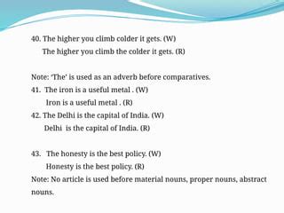 Common Errors In English With Explanation Pptx