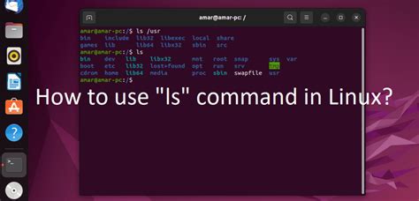 How To Use The Ls Command In Linux Amar It Tech