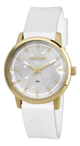 Relógio Mormaii Feminino Mo2035dn8b Cor Da Correia Branco Cor Do Bisel