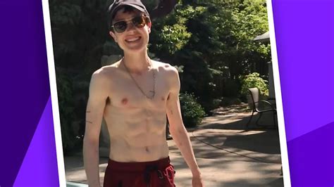 Elliot Page Shares Shirtless Poolside Photo First Swim Trunks