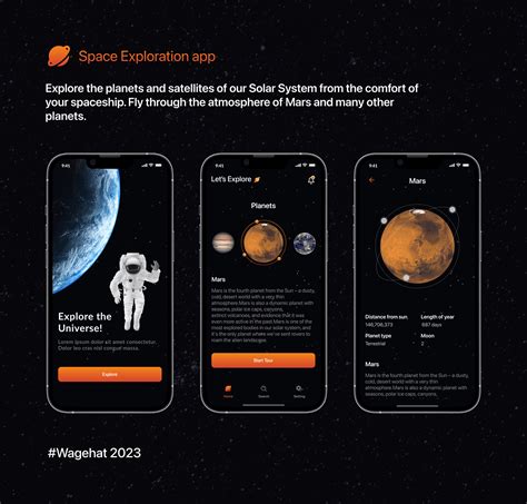 Space Exploration App Ui Design Behance