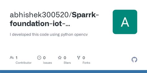 GitHub Abhishek Sparrk Foundation Iot Computer Vision Object Detection I Developed This