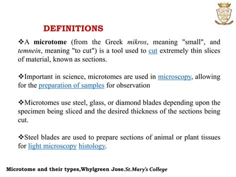 Botanymicrotome And Their Types Ppt
