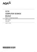 GCSE AQA MAY 2024 COMPUTER SCIENCE PAPER 2 MARK SCHEME Computing Stuvia UK