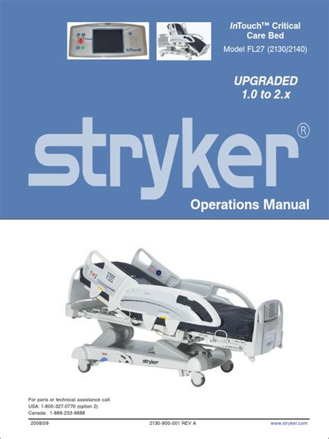 Stryker 2140 In Touch Operation Manual Pdf Electrical Connector Ac Power Plugs And Sockets