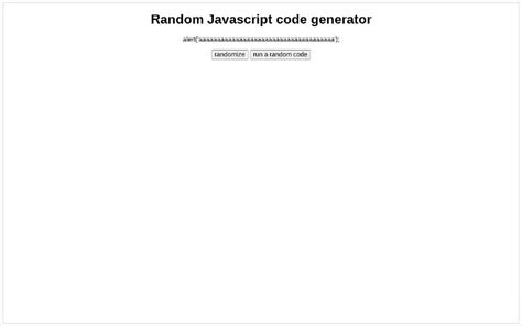 Random Javascript Code Generator