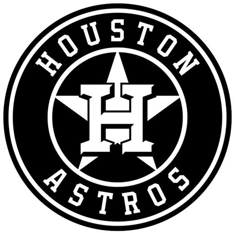Houston Astros Logo In Black And White