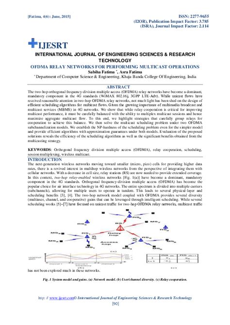 pdf ofdma relay networks for performing multicast operations