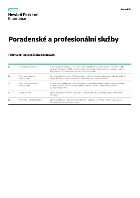 Hpe Data Privacy And Security Agreement Schedule With Hpe Support And Professional Services