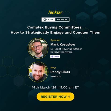 Webinar Unlocking The Secrets Of Buying Committees Nektar Ai Posted On The Topic Linkedin