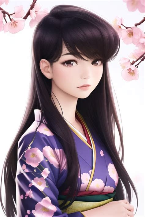 Komi Shoukoin Kimono Ai Art Ai Generated By Thegrayfoxwrites On