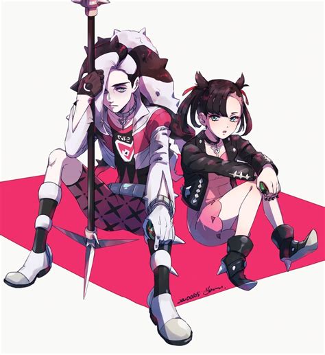 Marnie And Piers Pokemon And More Drawn By Kamu Simp Danbooru