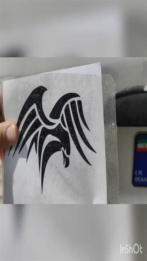 خرید و قیمت برچسب بدنه خودرو ، برچسب باک ماشین طرح شیر 2 رنگ سفید سایز