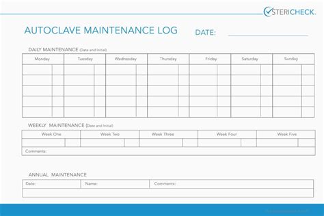 Stericheck Autoclave Records Spore Testing Logbook Advantech Sterilizers