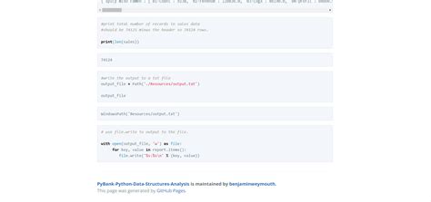 Github Benjaminweymouthpybank Python Data Structures Analysis In Two Separate Python Scripts