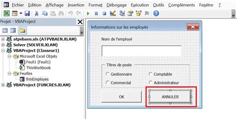 Fermer Décharger et masquer un formulaire personnalisé ou UserForm Excel VBA