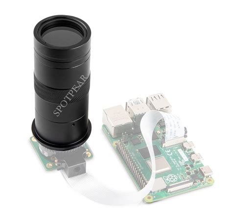 Raspberry Pi กล้องโมดูล 100x กล้องจุลทรรศน์อุตสาหกรรมเลนส์ Ccs Mount ใช้งานร่วมกับ Raspberry Pi