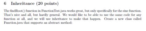 Solved Inheritance 20 Points The Findroot Function In