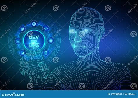 Devops Agile Development And Optimisation Concept On Virtual Screen Software Engineering Stock