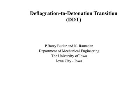 Ppt Deflagration To Detonation Transition Ddt Powerpoint Presentation