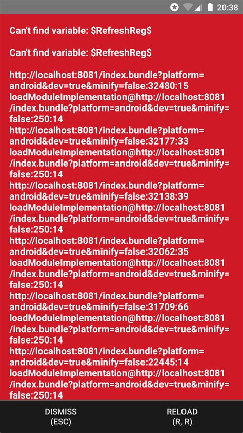 0600 0603 Error Screen On Fresh Started App Refreshreg