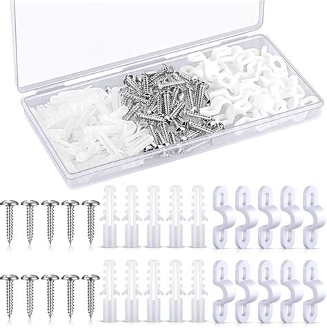 Wire Shelf Loop Clips White Plastic Shelf Clips Screws And