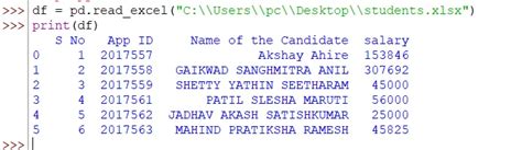 Read Excel File Using Python