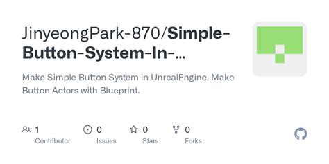 Simple Button System In Unrealengine Blueprintreadmemd At Main · Jinyeongpark 870simple