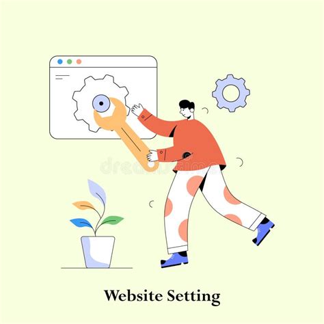 Website Settings Configuration And Management Tools Stock Vector