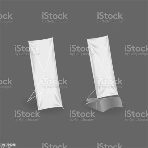옥외 광고 스탠드 배너입니다 현실적인 간판 빈 포스터 소매 표시 0명에 대한 스톡 벡터 아트 및 기타 이미지 0명 3차원 형태 간판 Istock