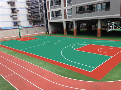 河北硅pu篮球场施工塑胶球场地面铺装翻新 都佰威 九正建材网