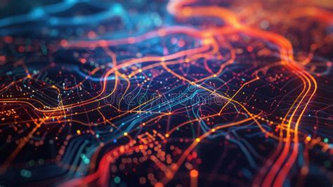 Dynamic Routes And Colorful Lines Overlay A Stylized Map Representing Connectivity Ideal For