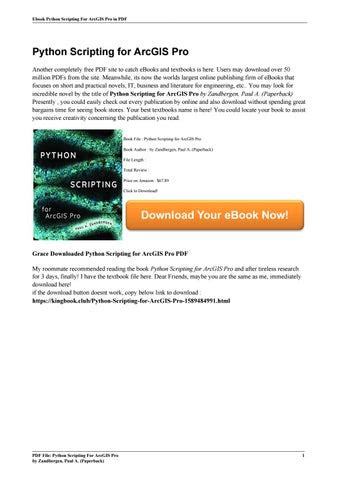 Python Scripting For Arcgis Pro Pdf