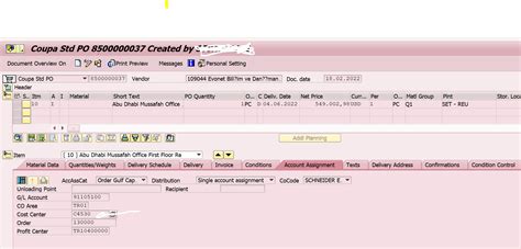 Cost Center Should Be Blank While Creating Po Usin Sap Community